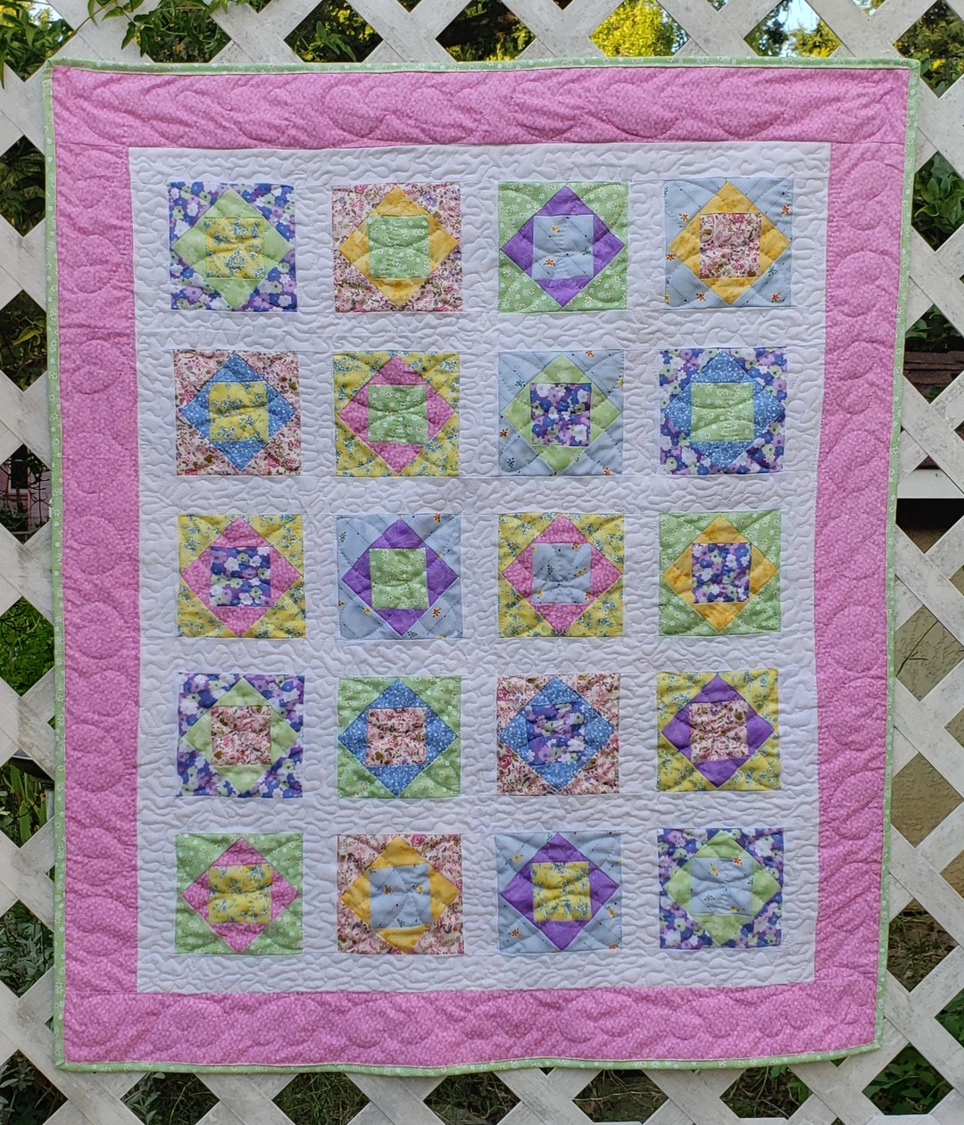 Box of Flowers Baby Quilt Pattern - Etsy