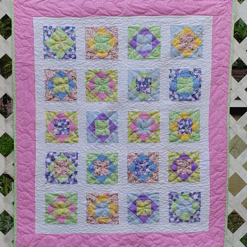 Box of Flowers Baby Quilt Pattern - Etsy
