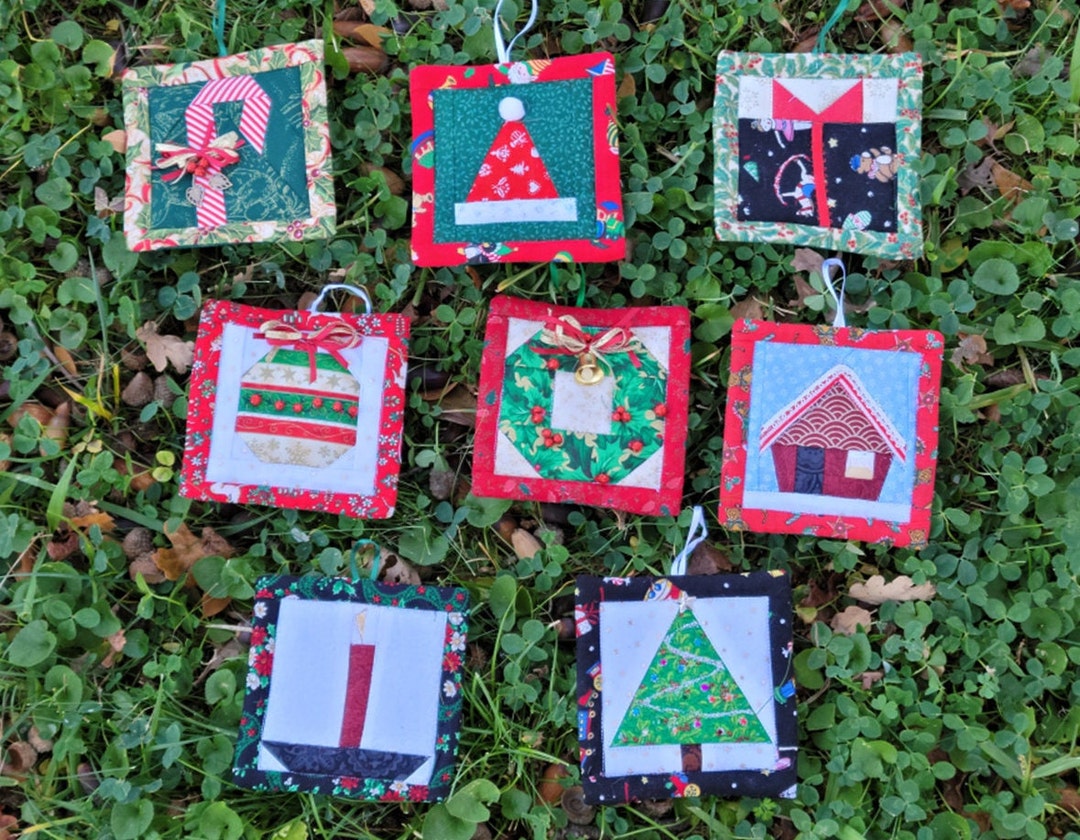Quilted Christmas Ornaments Pattern Using Paper Foundation Piecing - Etsy