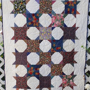 Scrappy Snowball Star Lap Quilt Pattern - Etsy