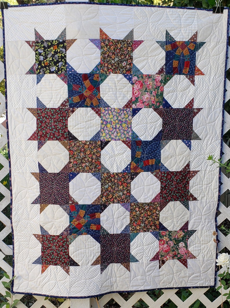 Scrappy Snowball Star Lap Quilt Pattern - Etsy