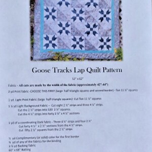 Goose Tracks Lap Quilt Pattern - Etsy
