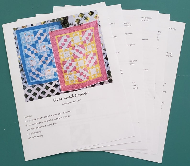 Over and Under Baby Quilt Pattern | Etsy