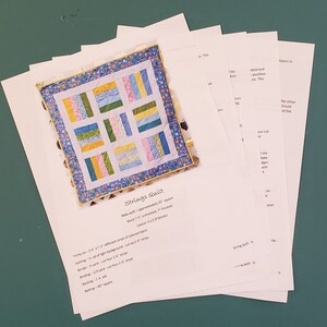 Strings Baby Quilt Pattern - Etsy