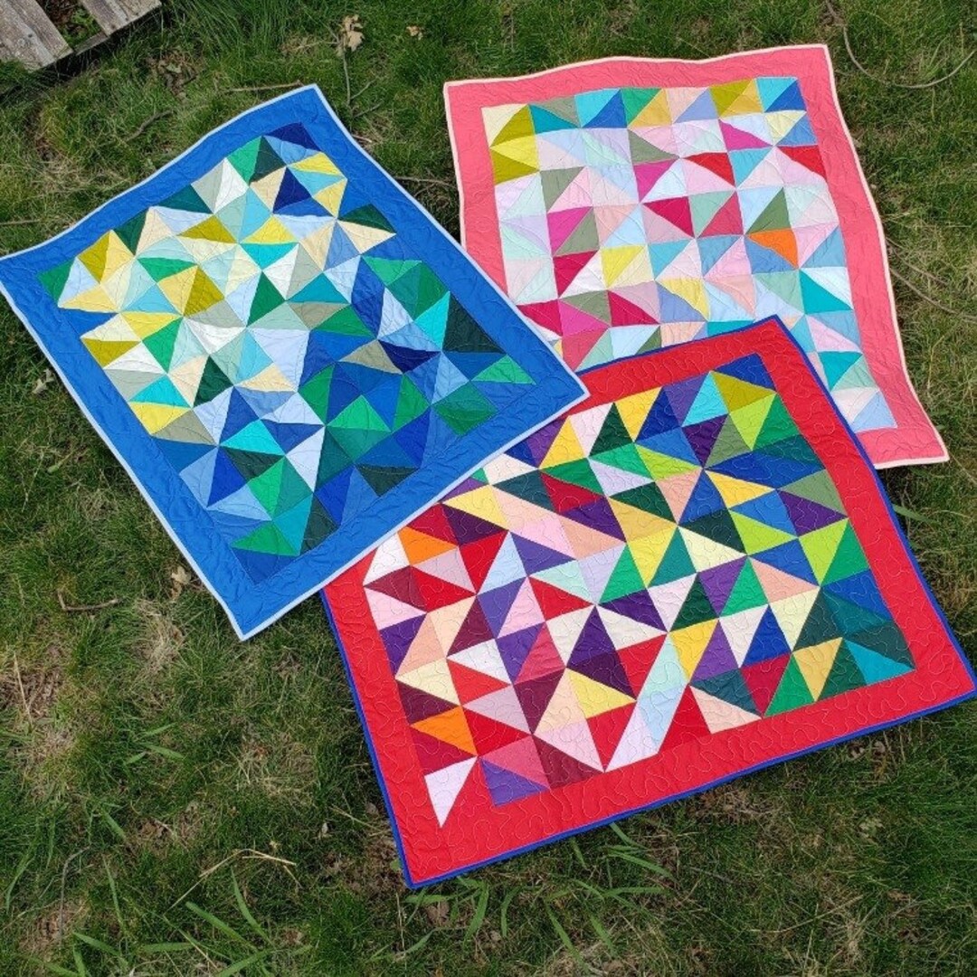 Topsy Turvy Triangles Baby Quilt Pattern - Etsy