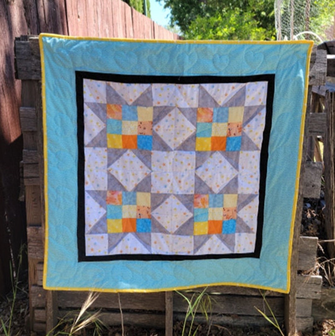 Nine-patch Star Baby Quilt Pattern - Etsy