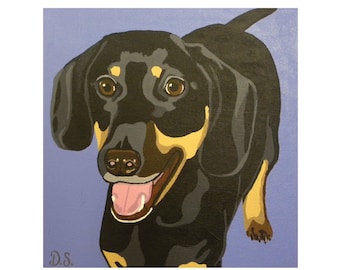 Weiner Dog 8 X 10 Dachshund Art Print Whimsical - Etsy