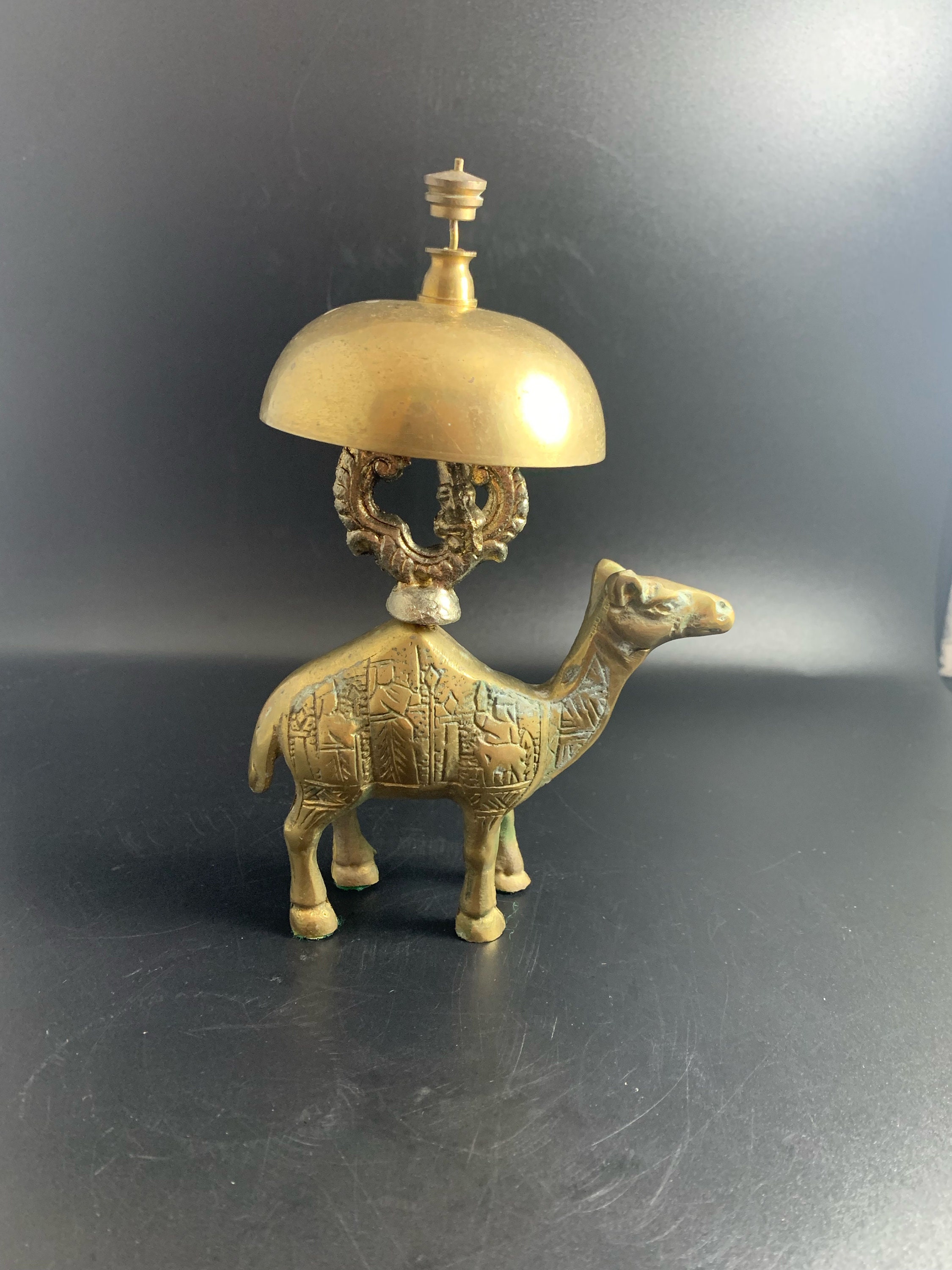 Vintage Brass Camel Counter/hotel Bell - Etsy