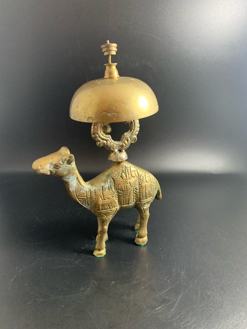 Vintage Brass Camel Counter/hotel Bell - Etsy