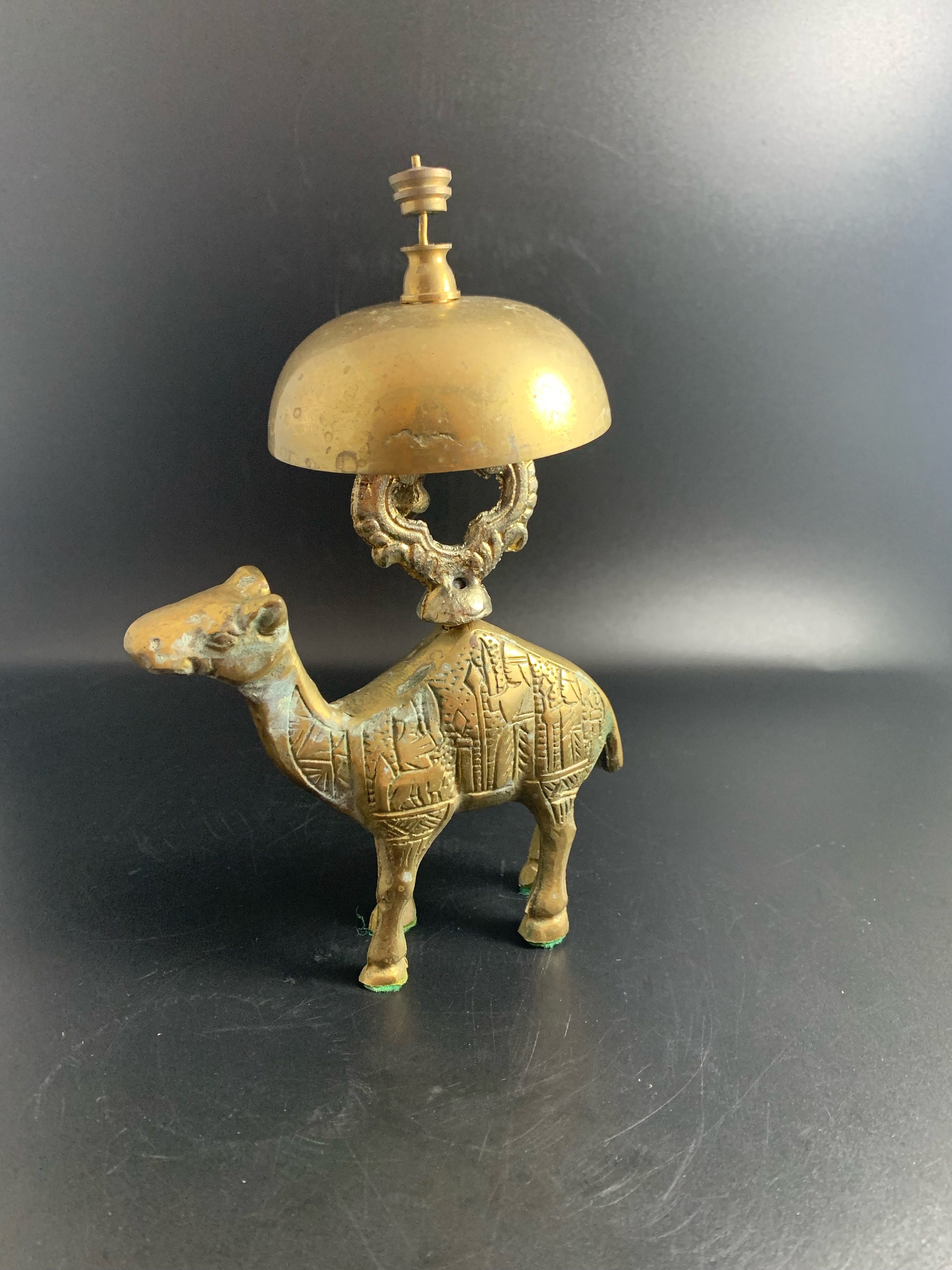 Vintage Brass Camel Counter/hotel Bell - Etsy