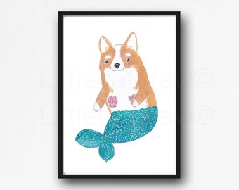 Mermaid Corgi Dog - Etsy