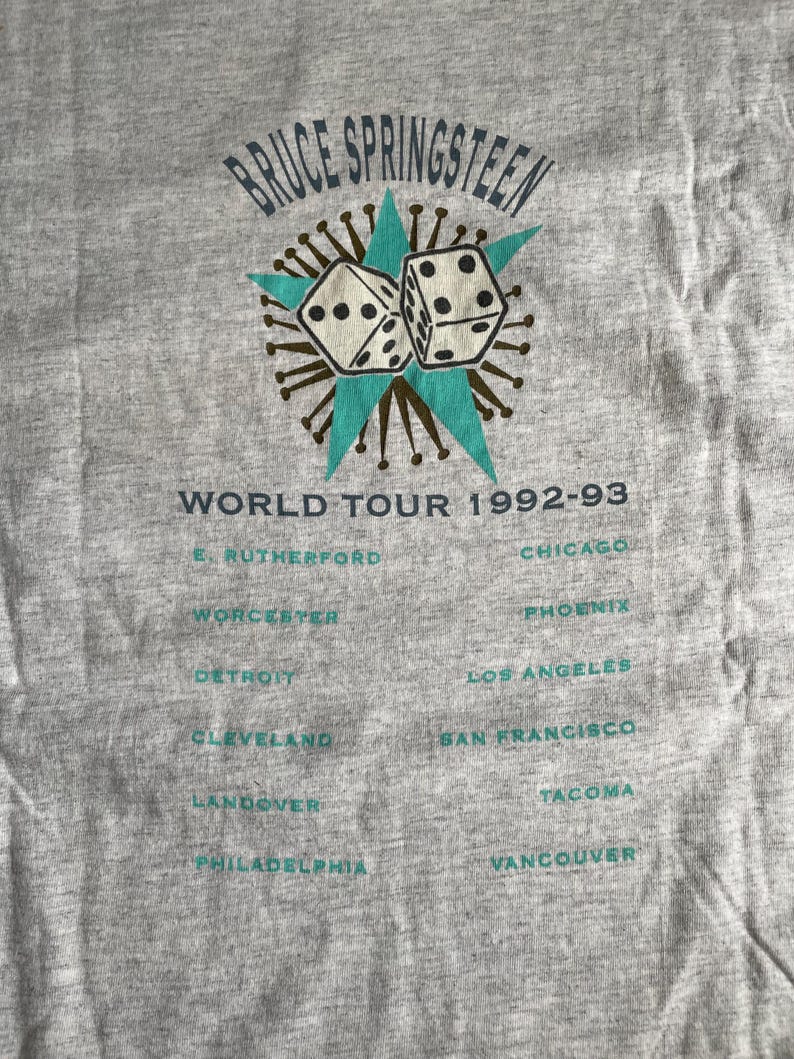 Bruce Springsteen 1992-93 Tour T-shirt - Etsy