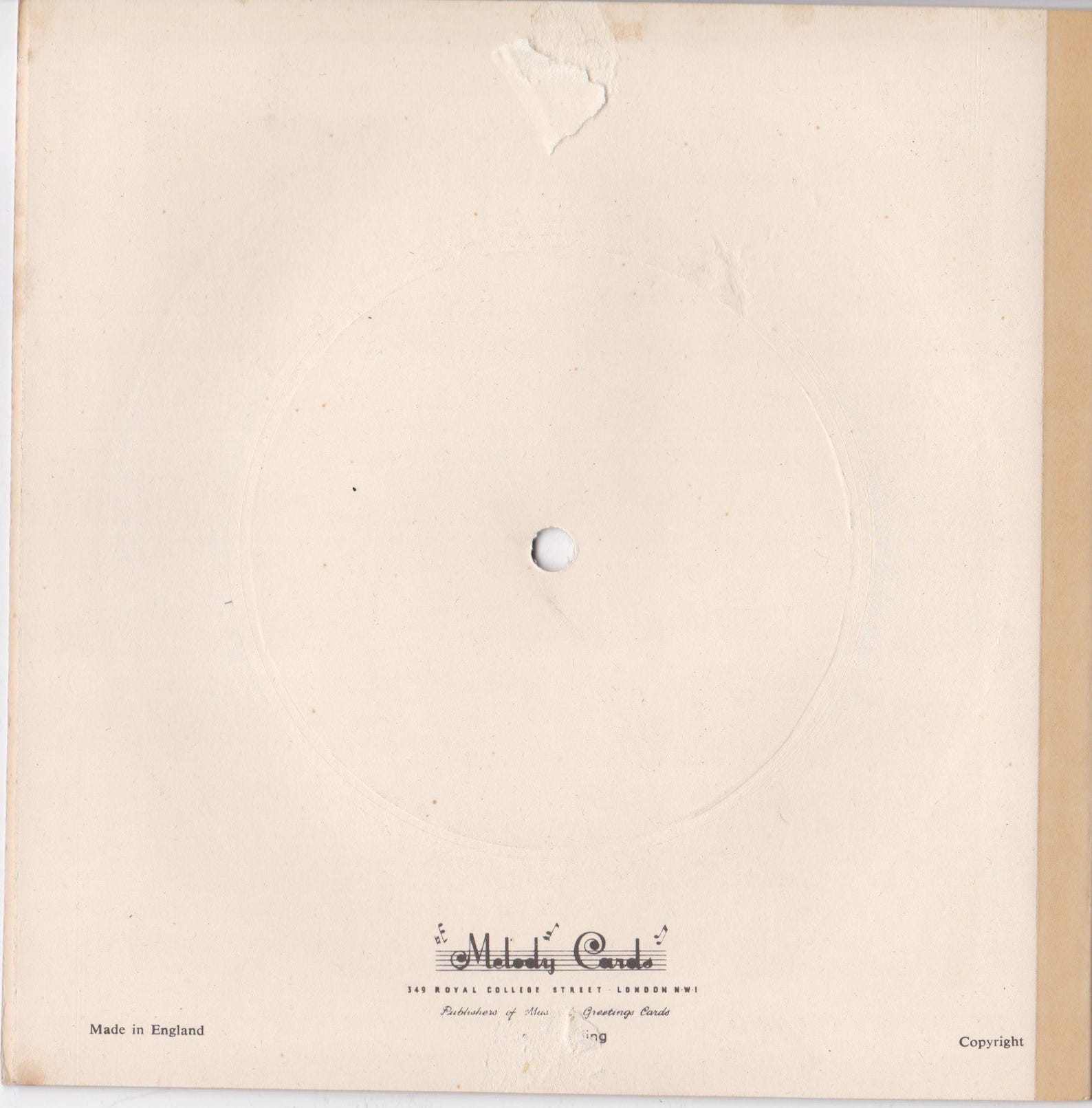 Adorable 1950s melody Card Flexi-disc Birthday Card is a Real 78 R.p.m ...
