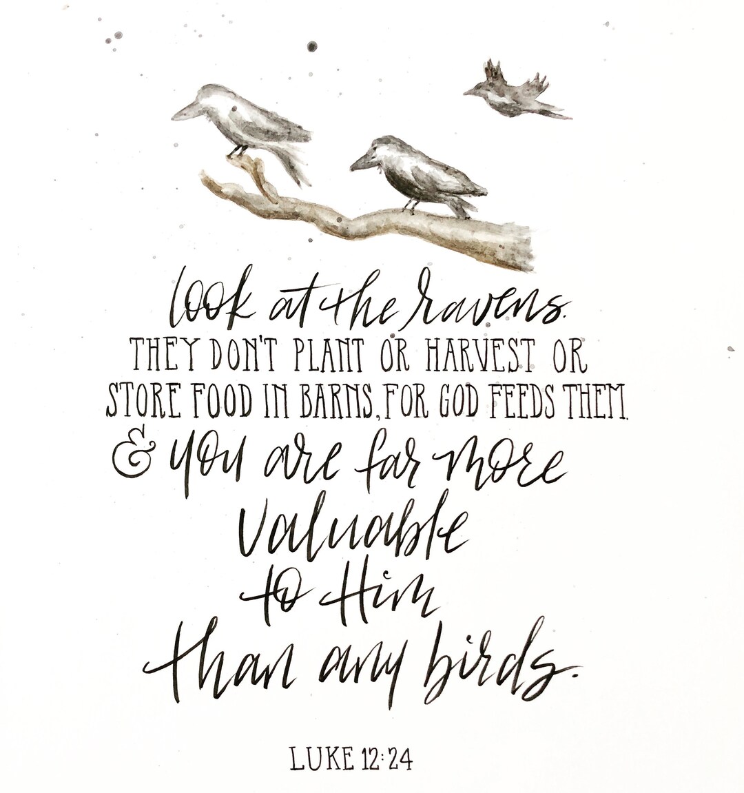 Ravens Bible Art Print - Etsy