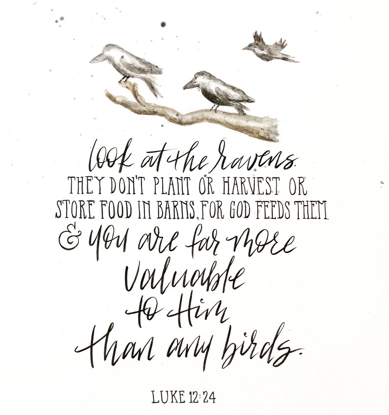 Ravens Bible Art Print - Etsy