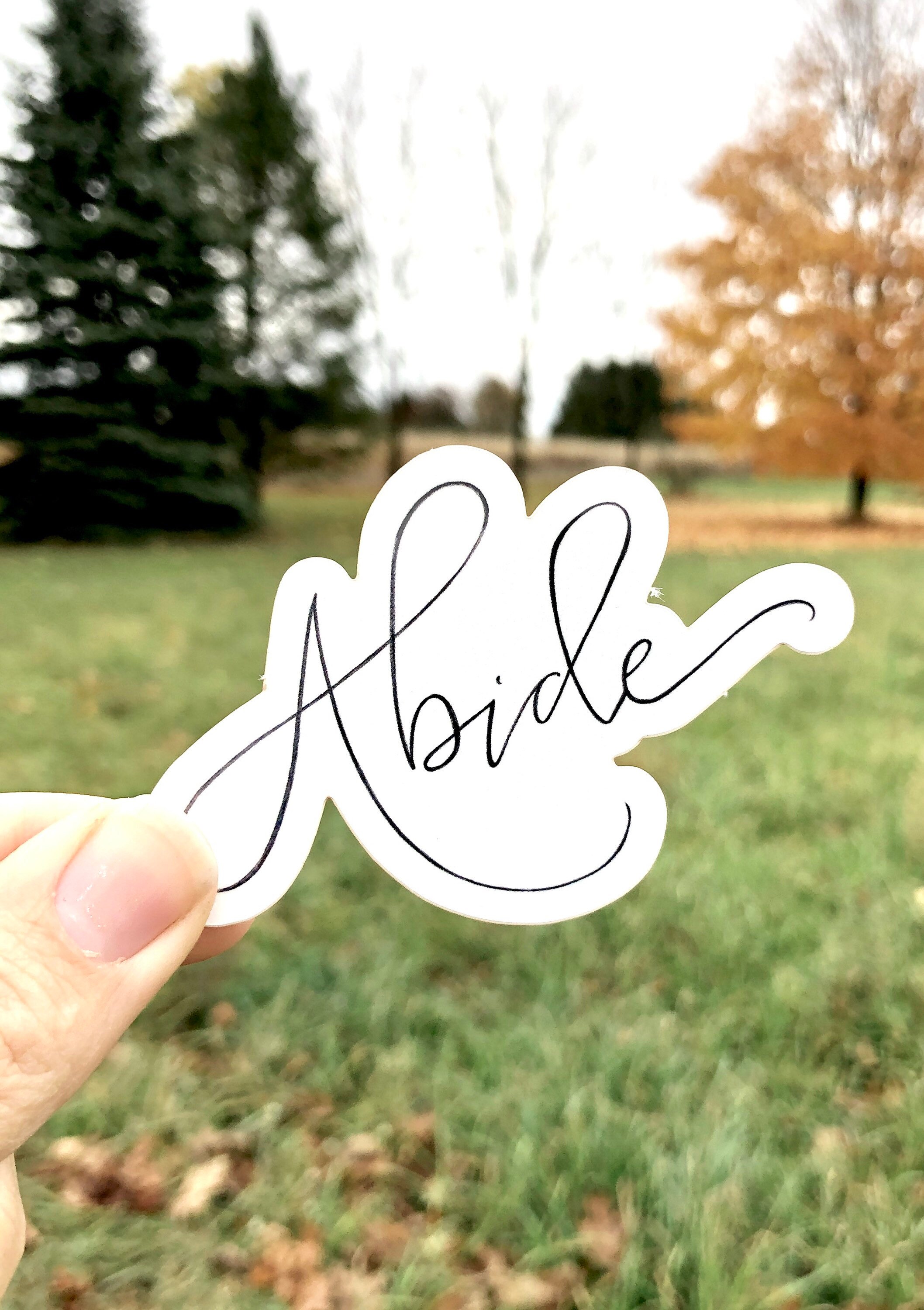 Abide vinyl sticker | Etsy
