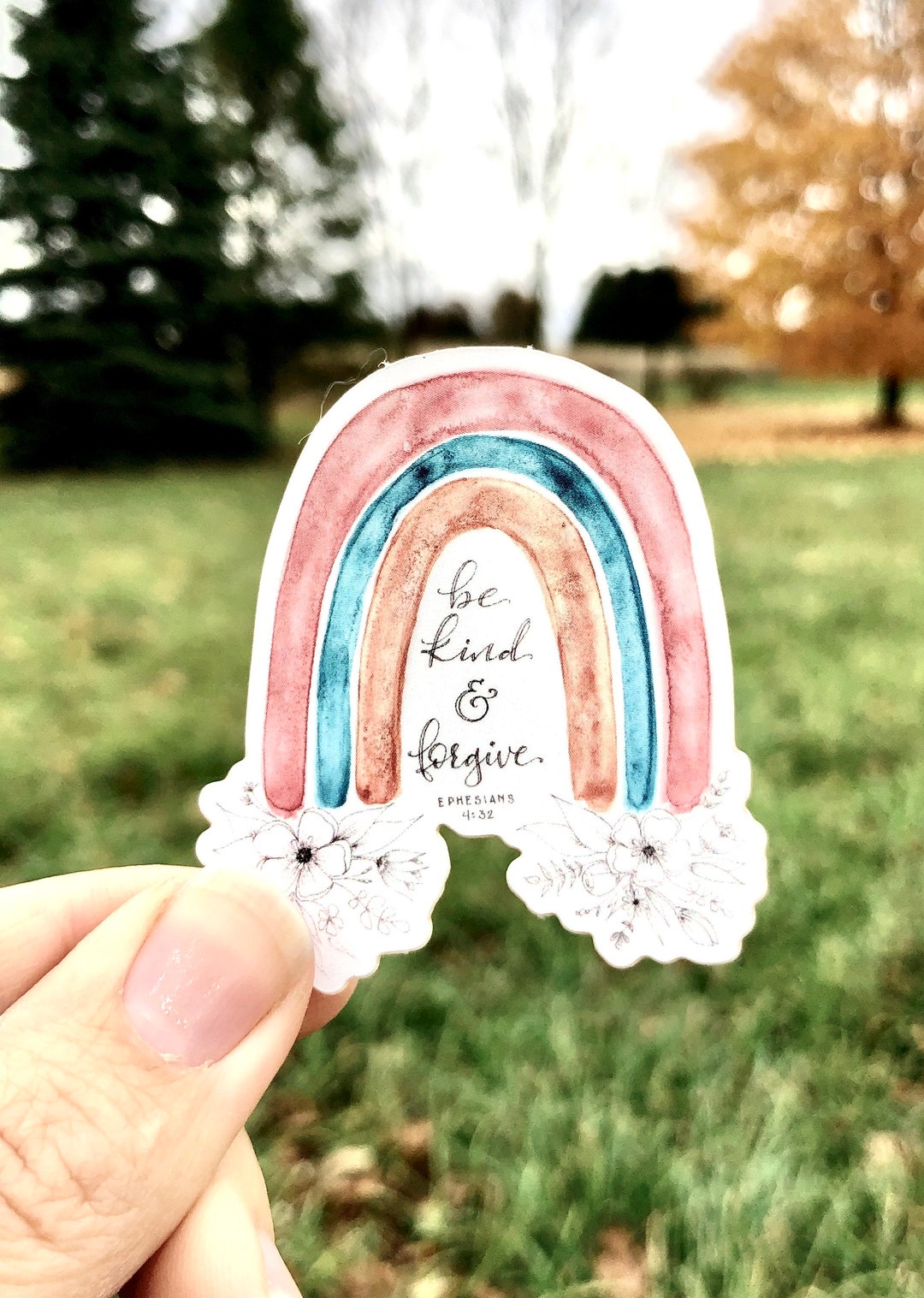 Be Kind Rainbow Vinyl Sticker - Etsy