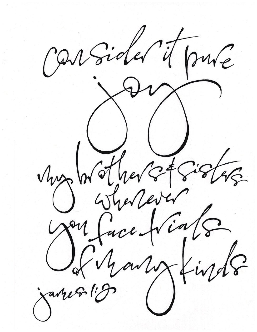 Joy in Trials Bible Art Print - Etsy