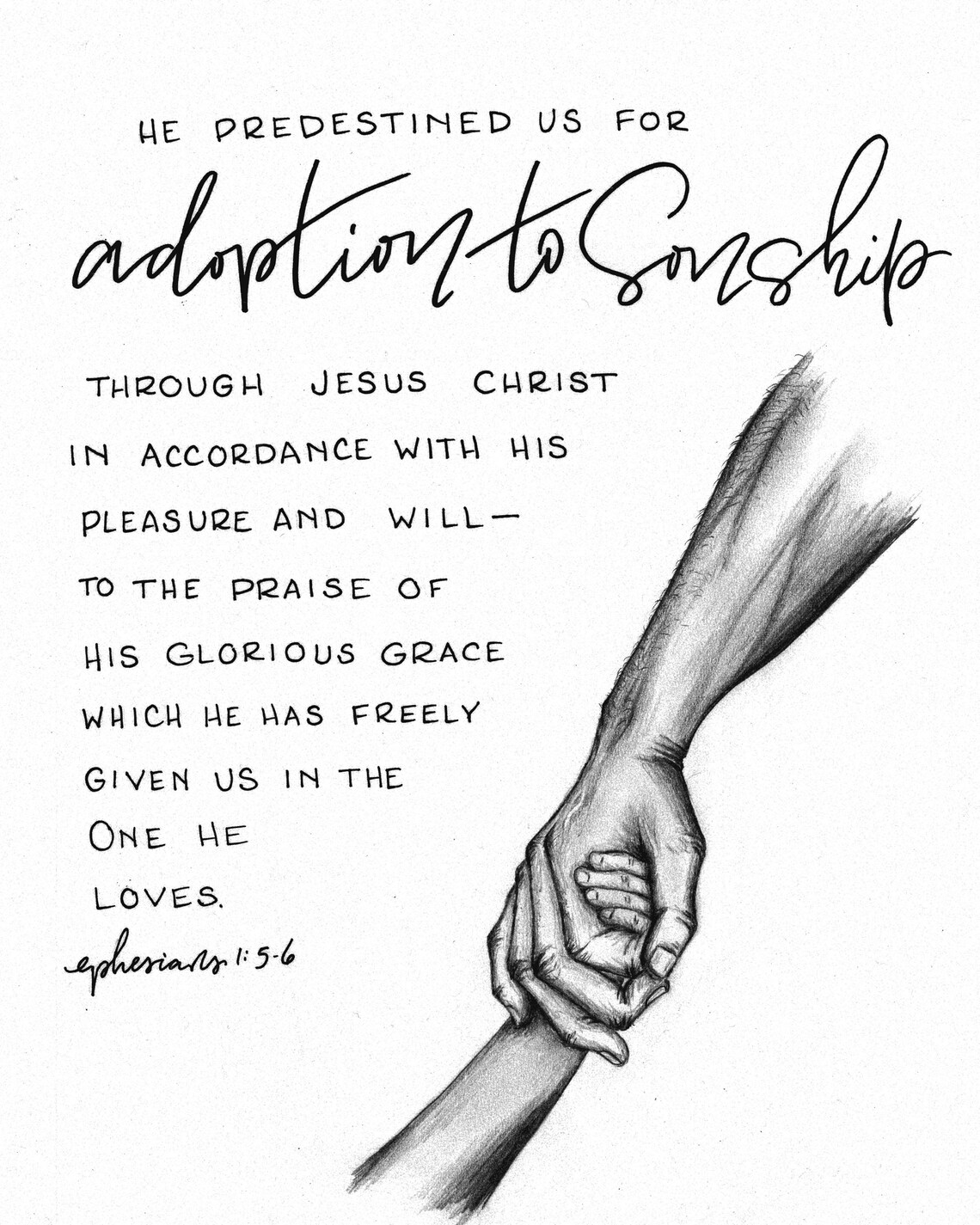 Adoption Bible Art Print - Etsy