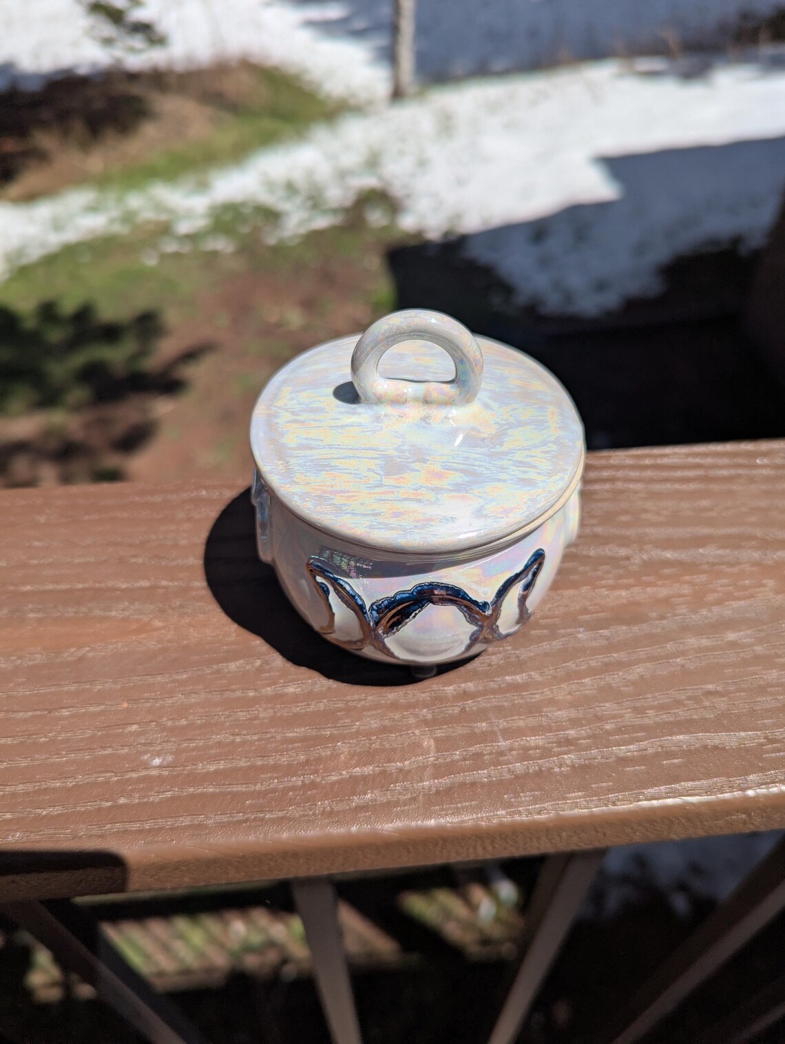 Triple Moon Ceramic Cauldron #22 | Magick Ritual | Slip-casted Hand ...