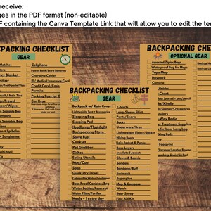 Editable Backpacking Checklist | Camping Planner | Explore Outdoors ...