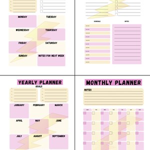 Editable Daily, Weekly, Monthly, Yearly Planner | Goal Tracker ...