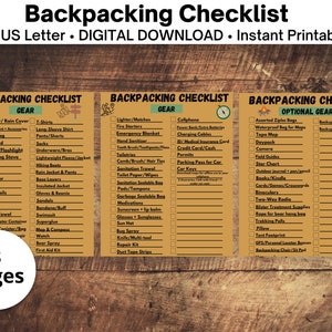 Editable Backpacking Checklist | Camping Planner | Explore Outdoors ...