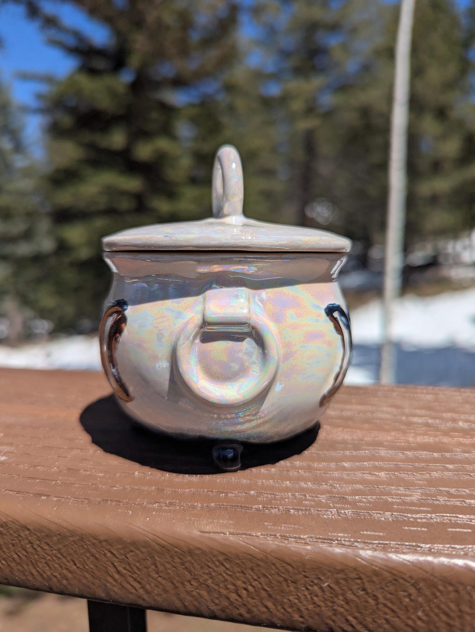 Triple Moon Ceramic Cauldron #22 | Magick Ritual | Slip-casted Hand ...