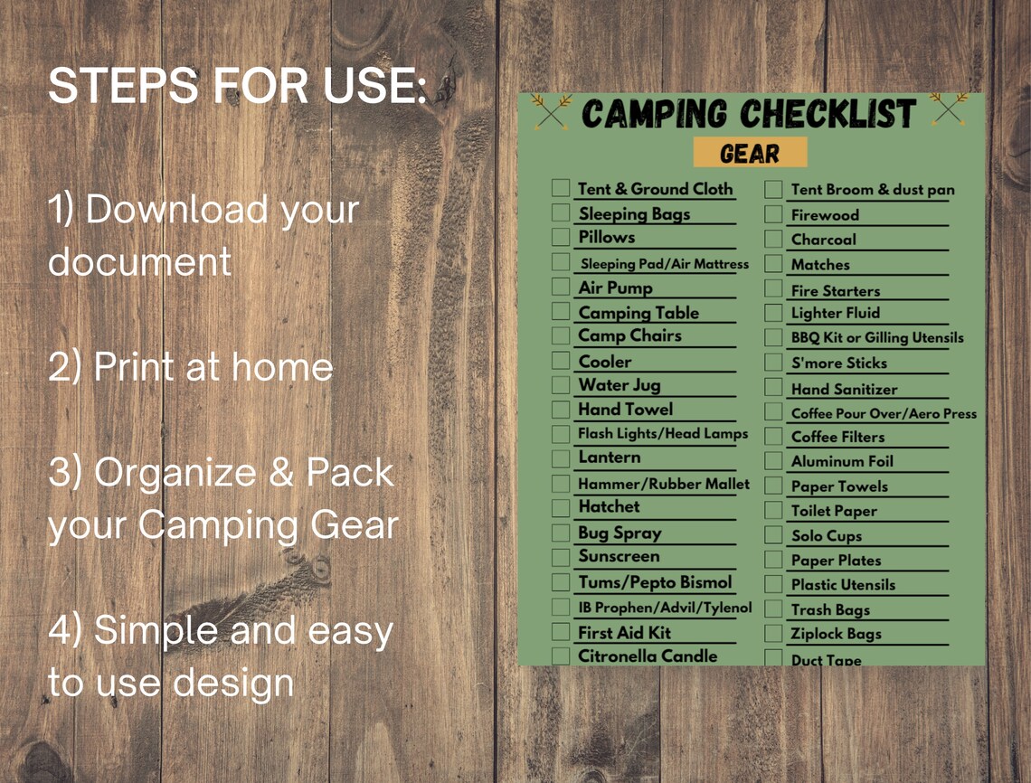 Editable Camping Checklist | Camping Planner | Pets Camping | Printable ...
