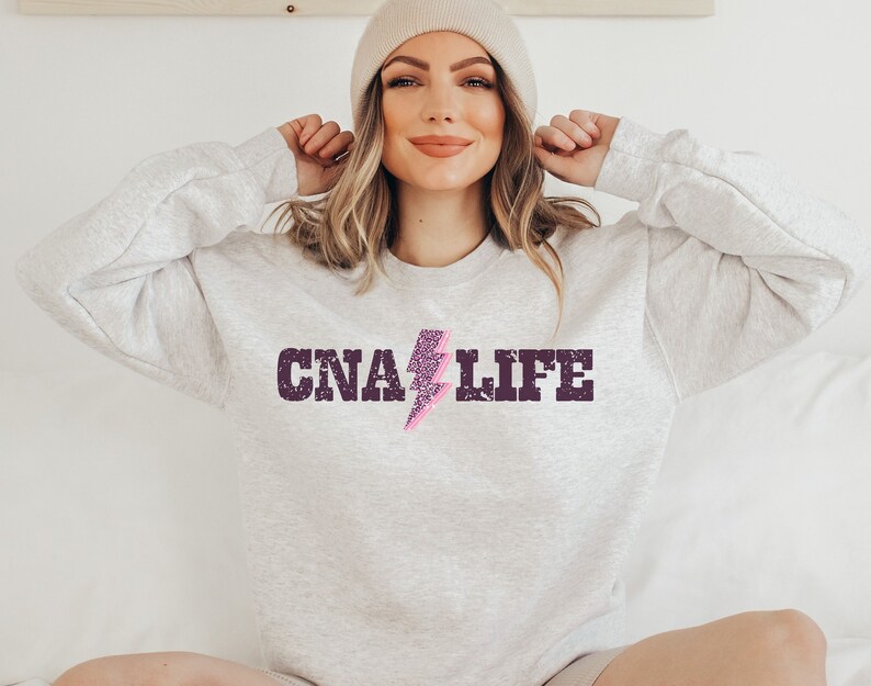 Retro CNA Sweatshirt, Certified Nursing Assistant Crewneck, CNA Gifts ...
