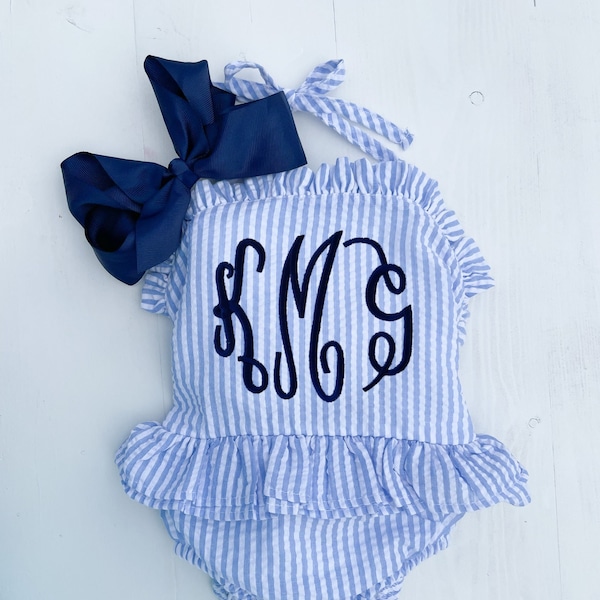 Monogram Swim Suit - Etsy
