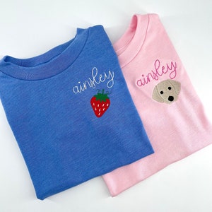 Girls Embroidered Shirt, Kids Name Tshirt, Personalized Girl Shirt ...