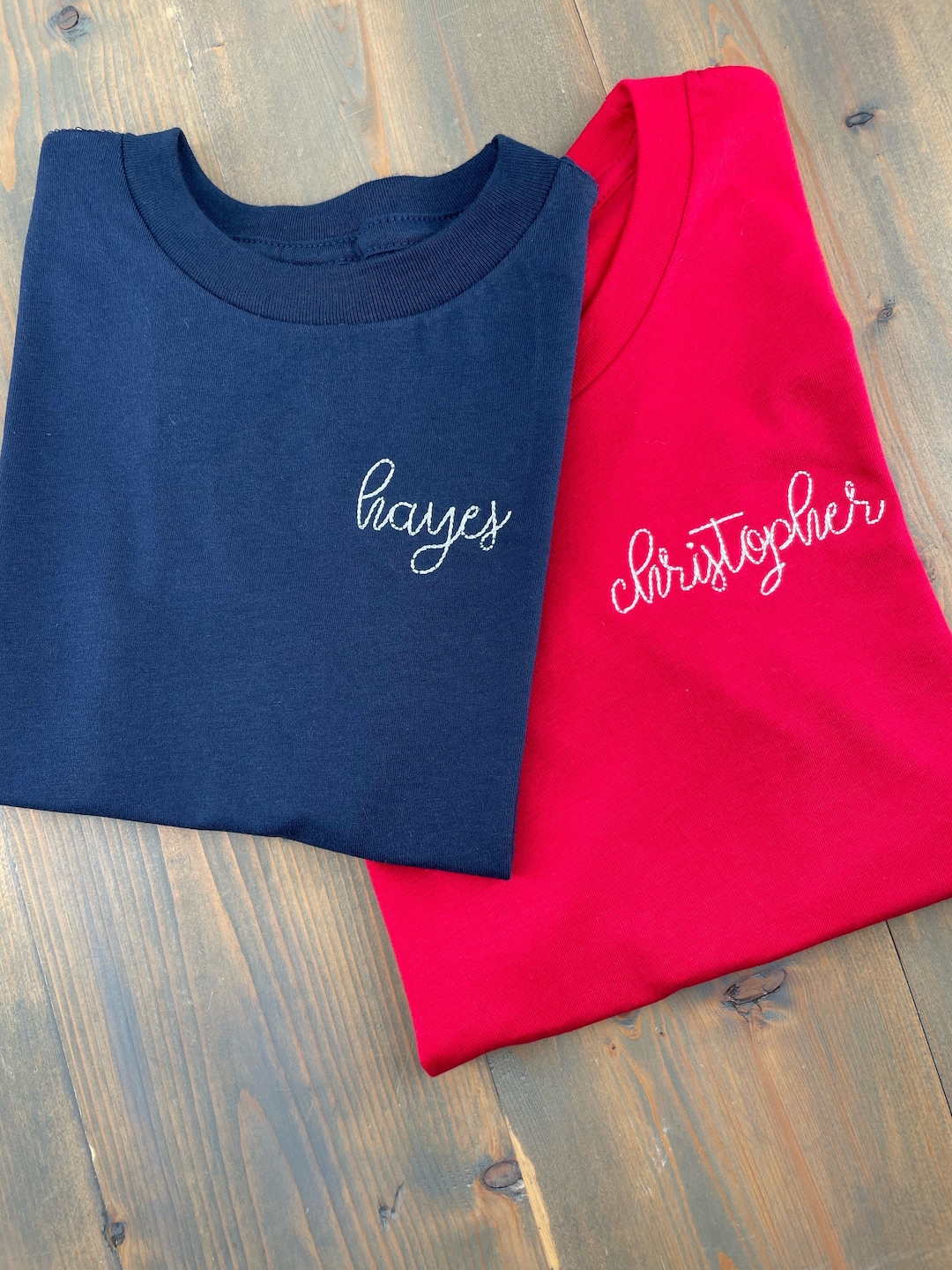 Embroidered Kid's Name Shirt, Personalized Bella Canvas Tee - Etsy