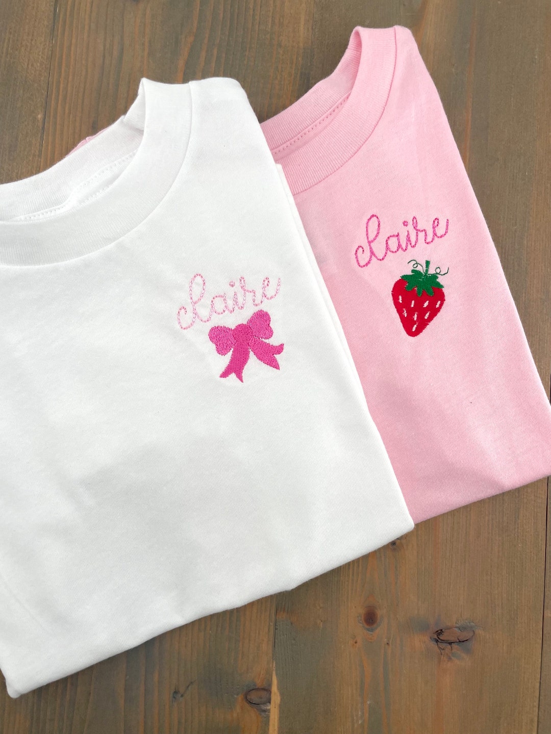 Girls Embroidered Shirt, Kids Name Tshirt, Personalized Girl Shirt ...