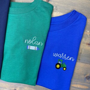 Kids Name Embroidered Shirt Childrens Name Tshirt Toddler - Etsy