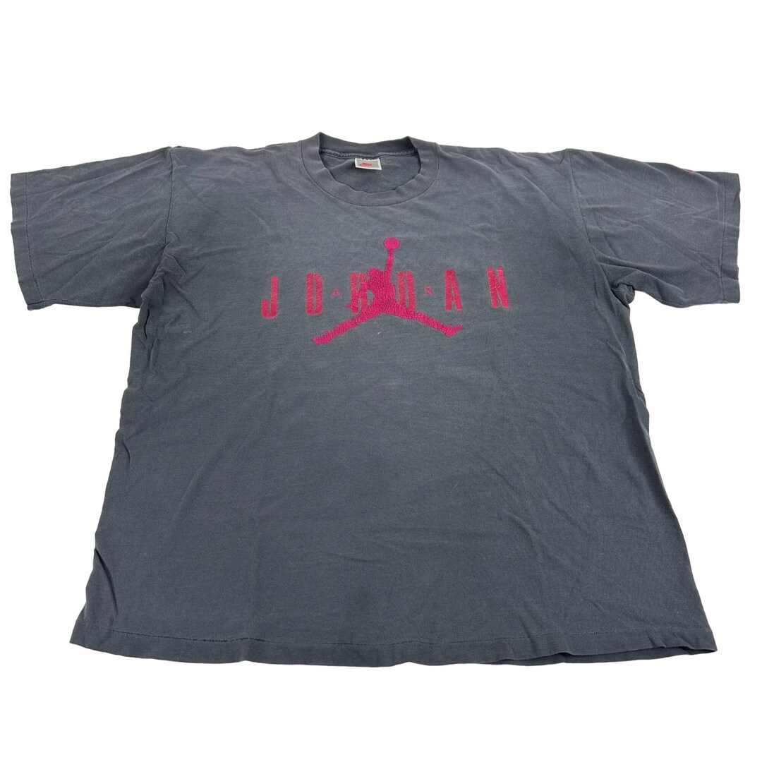 Vintage Nike Air Michael Jordan T Shirt Gray Men Size Large Made in USA ...