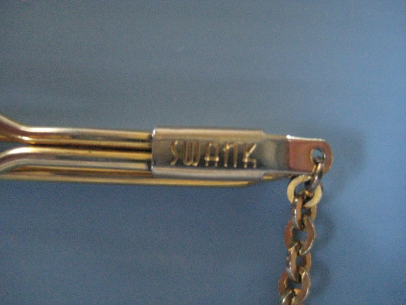 Vintage Swank Gold Stone Tie Chain - Etsy