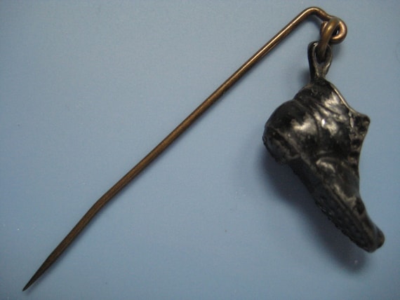 Antique Button Up Shoe Stick Pin - Gem