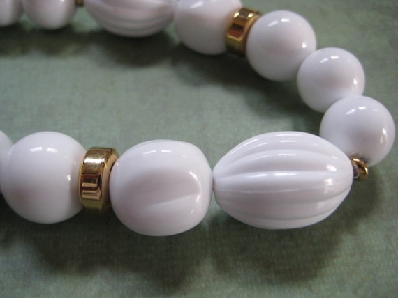 Vintage Monet White Beads - Gem
