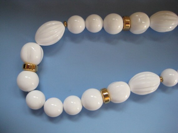 Vintage Monet White Beads - Gem