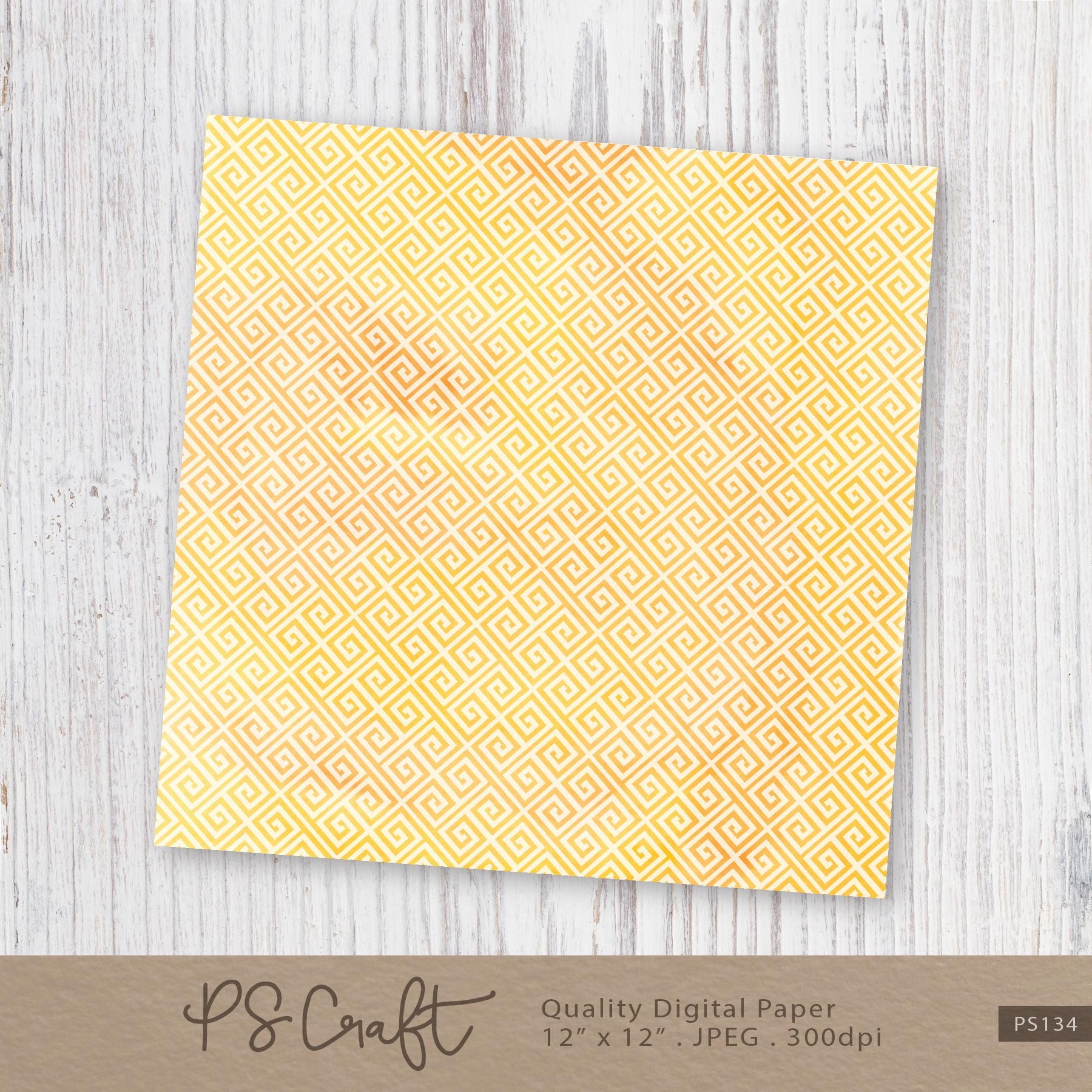 Greek Key Digital Paper, Watercolor Background, Greek Key Digital Paper ...