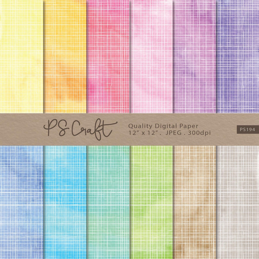 Crosshatch Digital, Watercolor Digital Paper, Crosshatch Patterns ...