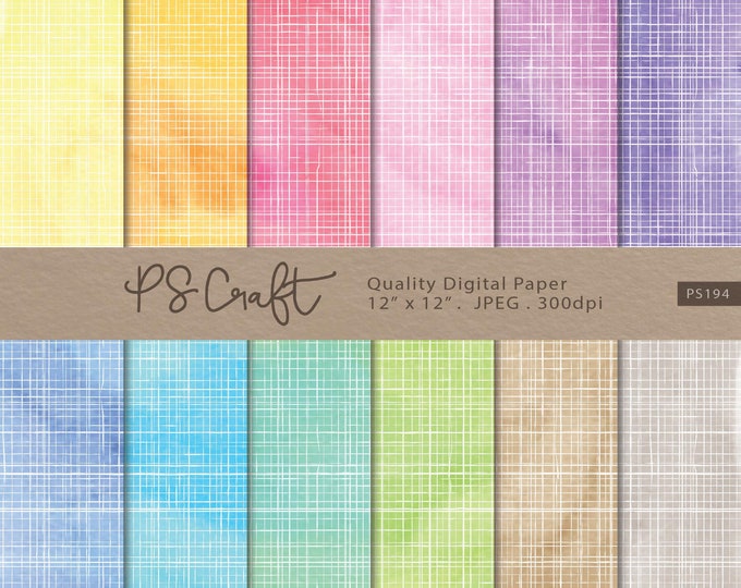 Crosshatch Digital Watercolor Digital Paper Crosshatch - Etsy