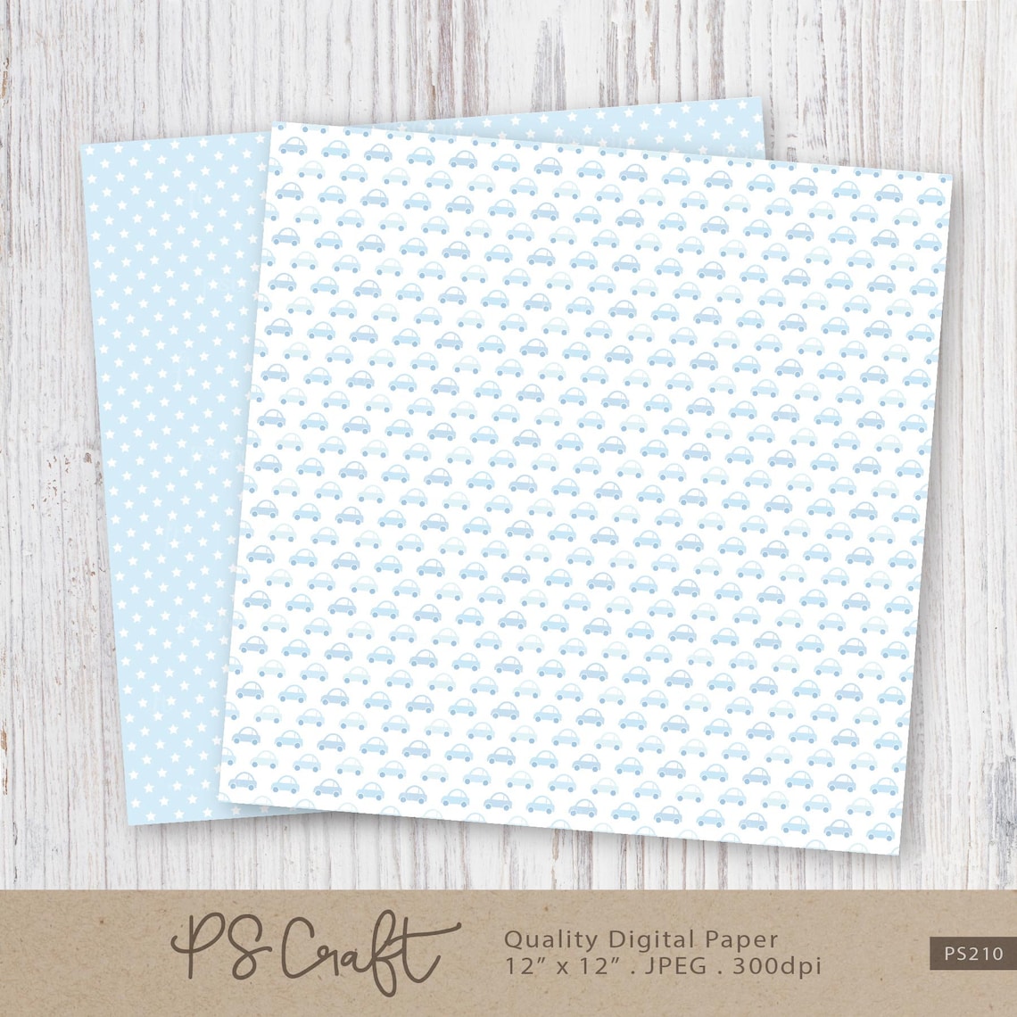 Soft Blue Baby Boy Digital Papers SEAMLESS Baby Shower - Etsy