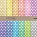 Glitter Polka Dots Digital Papers, Bright Color Glitter Dots Paper ...