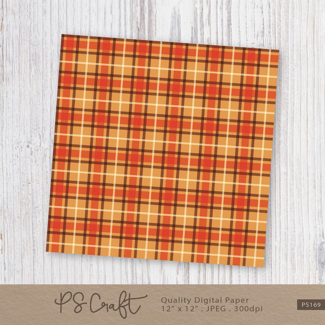 Autumn Plaid Digital Paper SEAMLESS Fall Plaid Background | Etsy