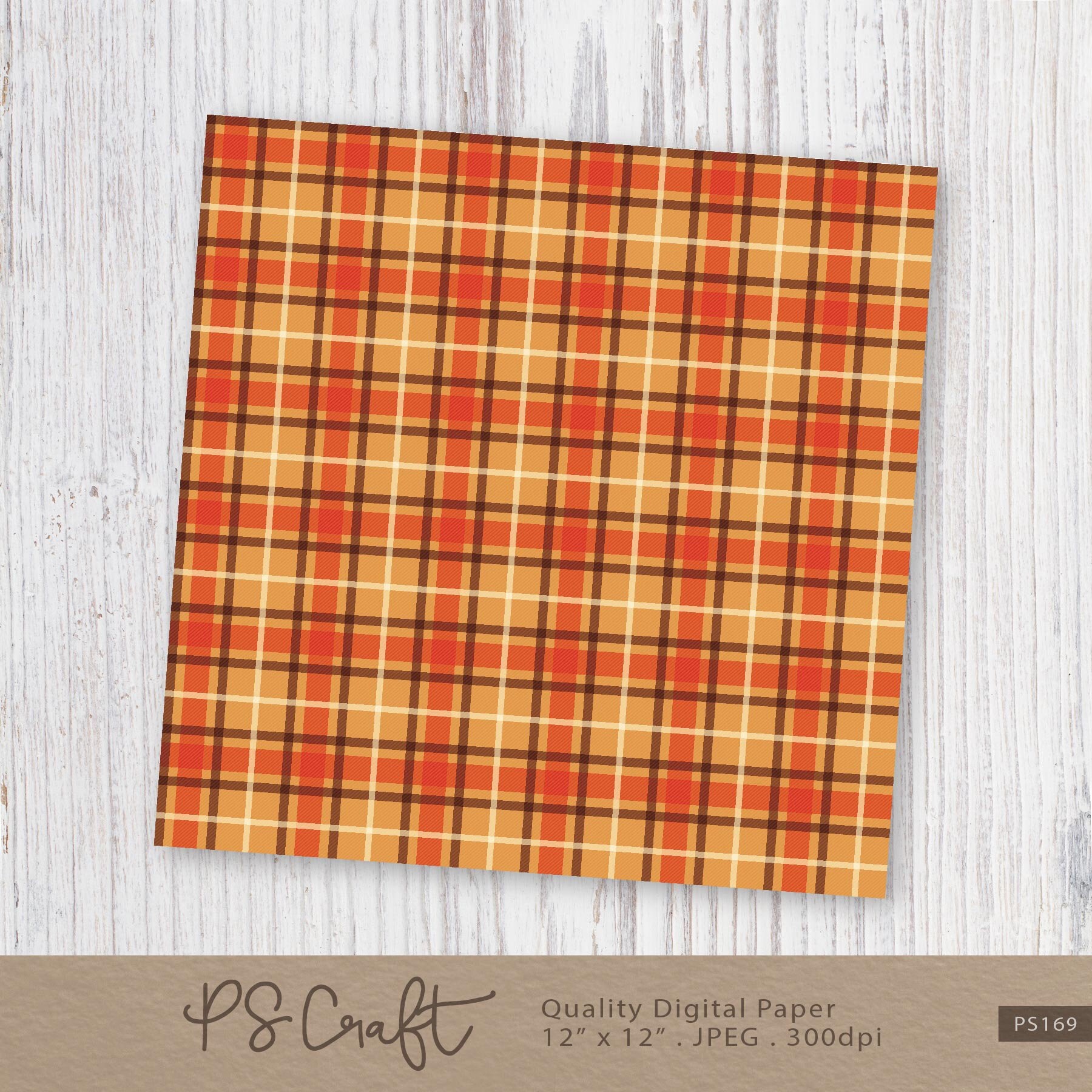 Autumn Plaid Digital Paper SEAMLESS Fall Plaid Background | Etsy
