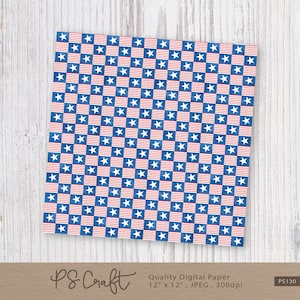 Watercolor Patriotic Digital Papers, Independence Day Digital Paper ...