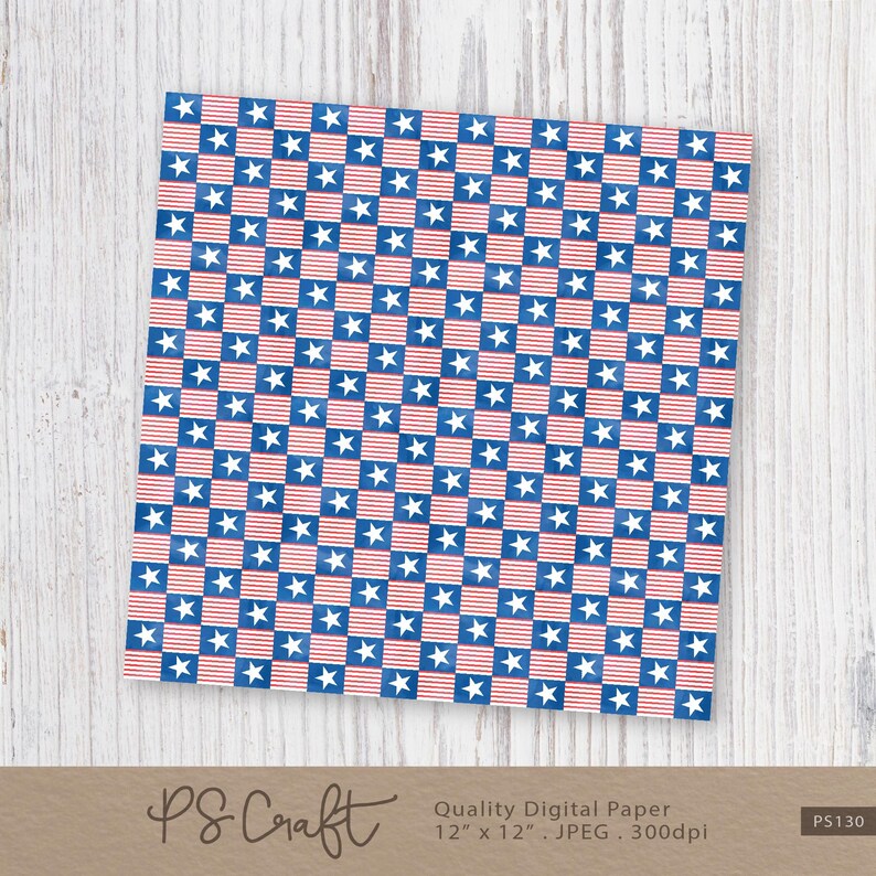 Watercolor Patriotic Digital Papers, Independence Day Digital Paper ...
