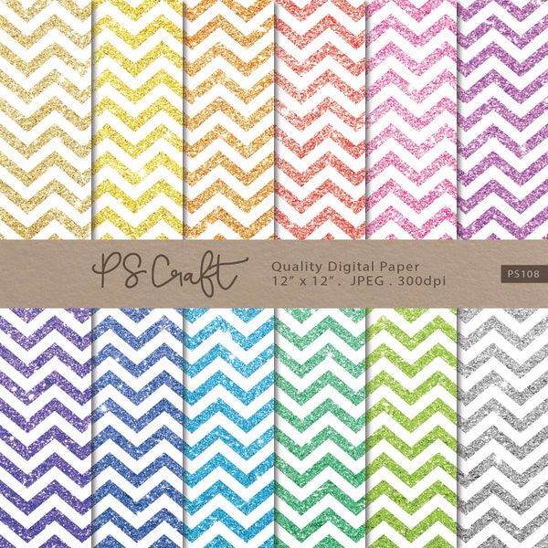 Glitter Chevron - Etsy